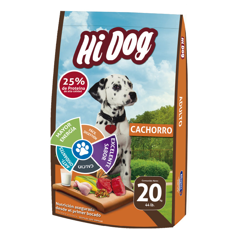 Hi Dog Cachorro - 20kg – Central Pets® | Todo lo que necesitas para tus Mascotas